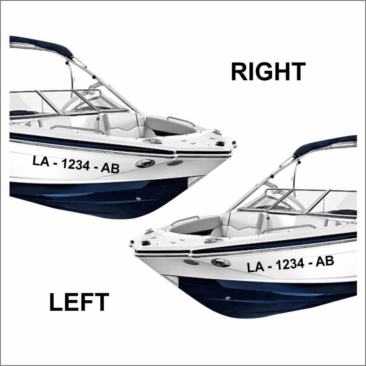 Customize Your Boat Registration Decal - Choose Size & Color & Font ...
